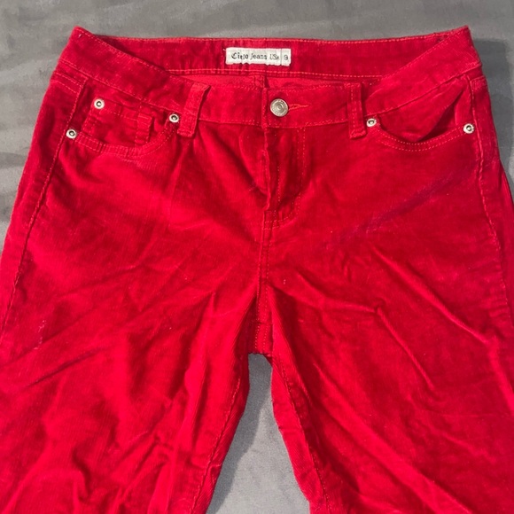 Cielo Jeans Usa | Jeans | Y2k Low Rise Red Corduroy Skinny Cielo Jeans ...